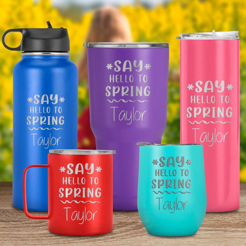 Customized Say Hello to Spring Tumbler, Gift Idea for Moms, Grandma ...
