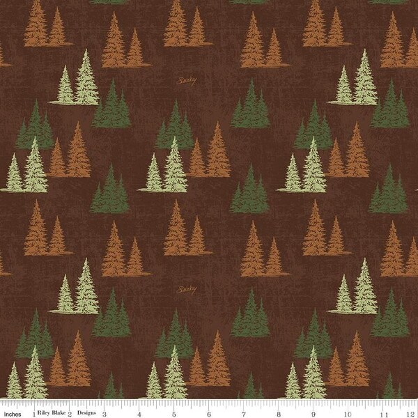 Trees in Bark (c16501-bark) | Friends of Smokey Bear | Riley Blake Designs | Riley Blake | Michaels