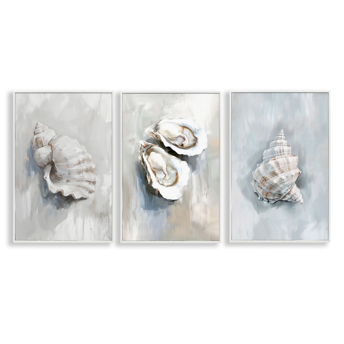 Stupell Industries Various Seashell Mirages 3pc Framed Giclee Set By ...