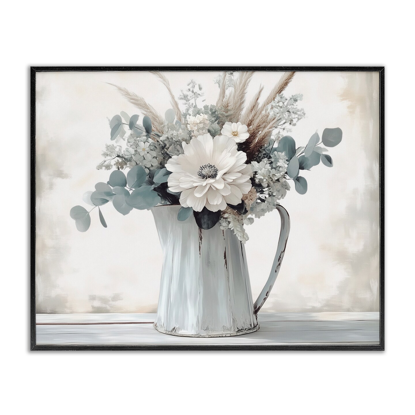 Stupell Industries Mixed Bouquet in Jug Framed Giclee By Annabelle Hall ...