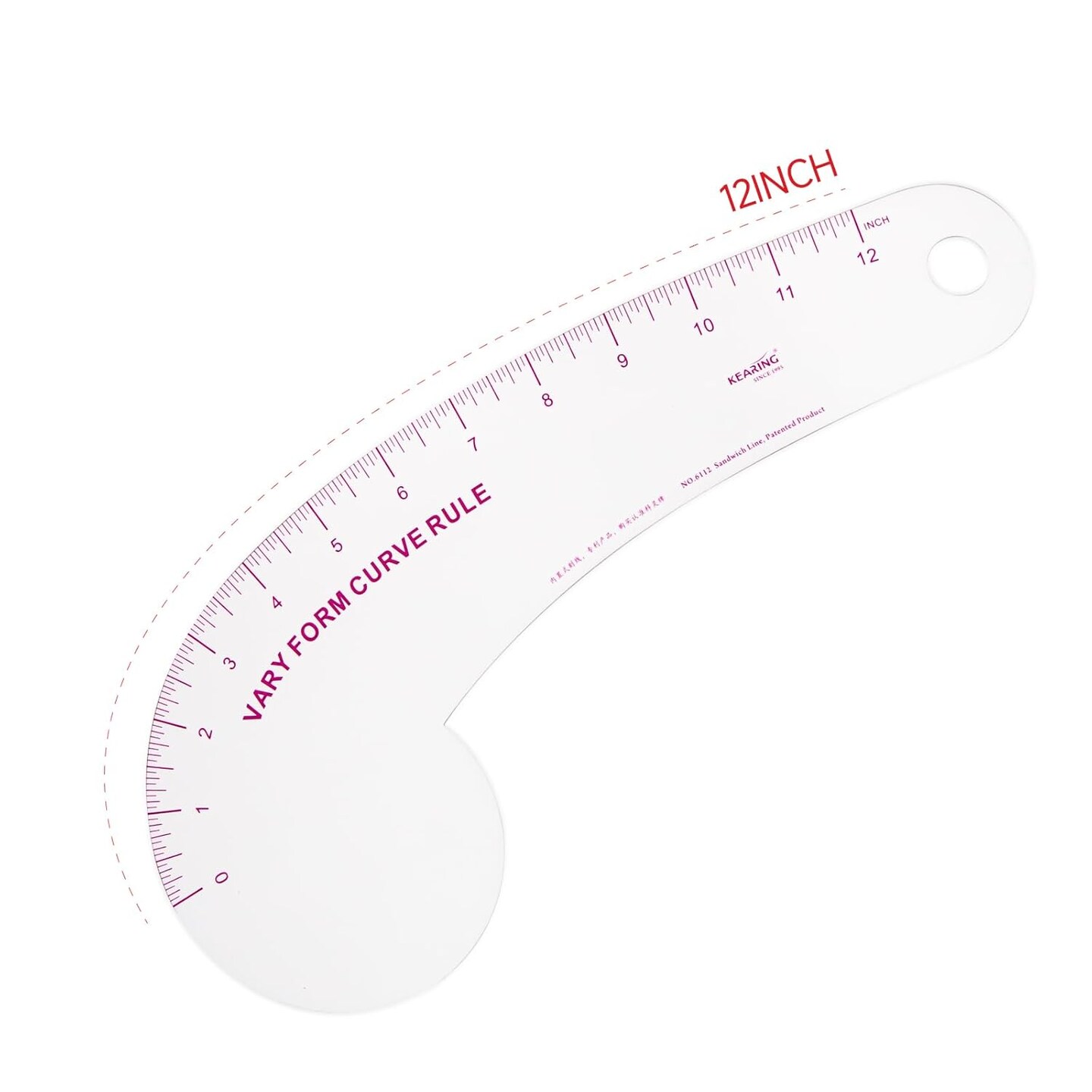 Kearing® Transparent Vary Form French Curve Ruler for Sewing, Pattern ...