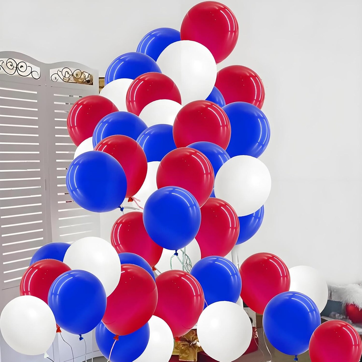 Red White and Blue 12 inch Latex Balloons 81-Pack | Michaels