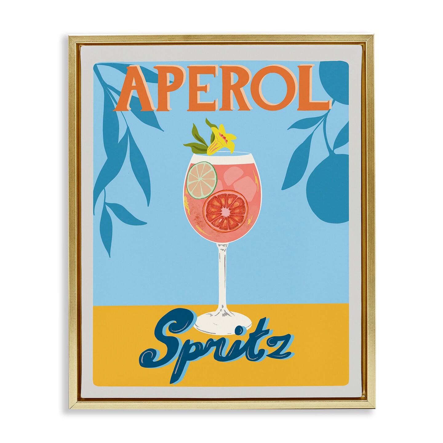 Stupell Industries Tropical Aperol Spritz Floating Frame By Jo Reid ...