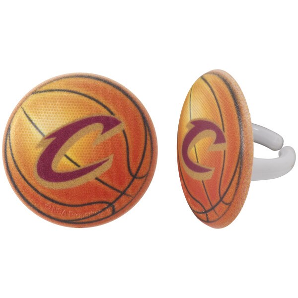 NBA Team Cleveland Cavaliers Basketball Cupcake Rings 12ct | Michaels
