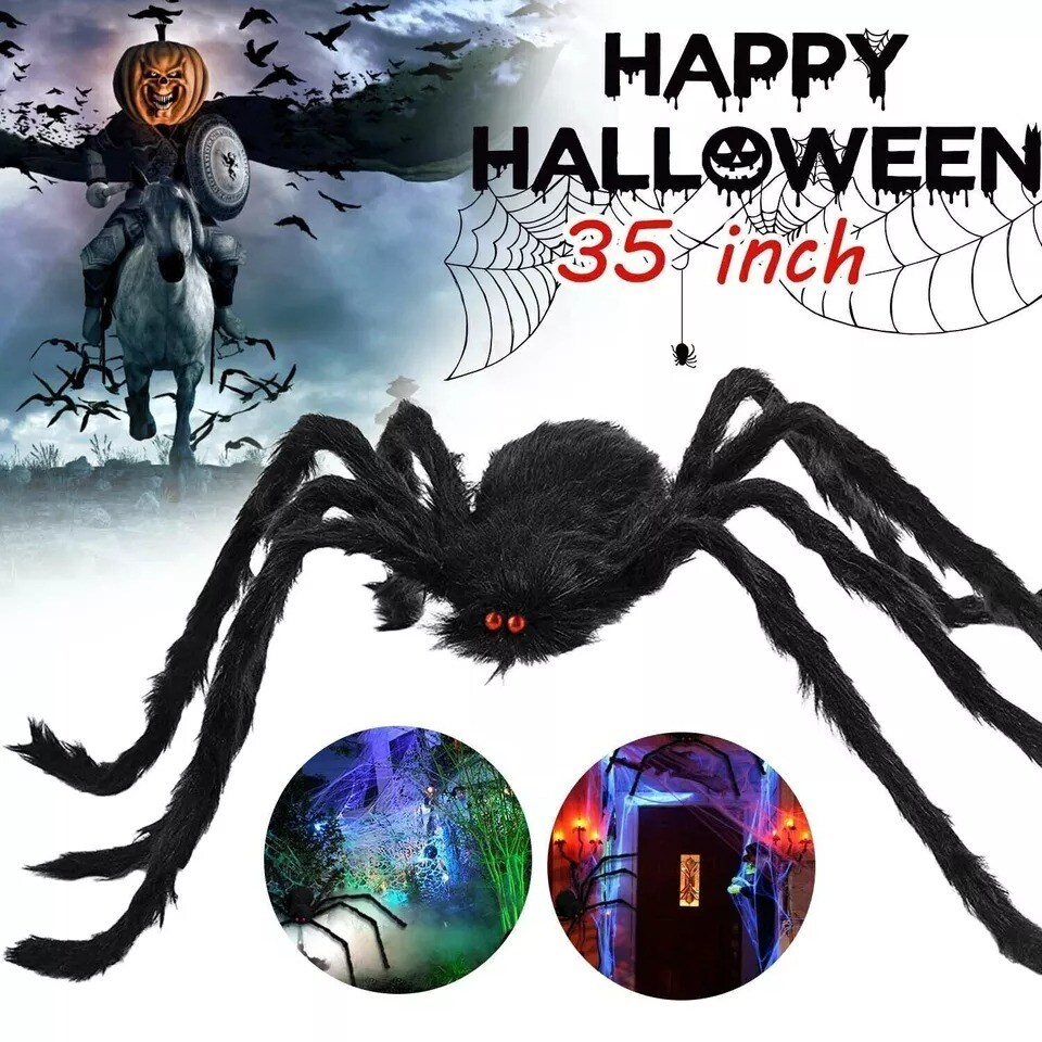 Giant Large Halloween Spider Haunted House Prop Indoor Outdoor Scary ...