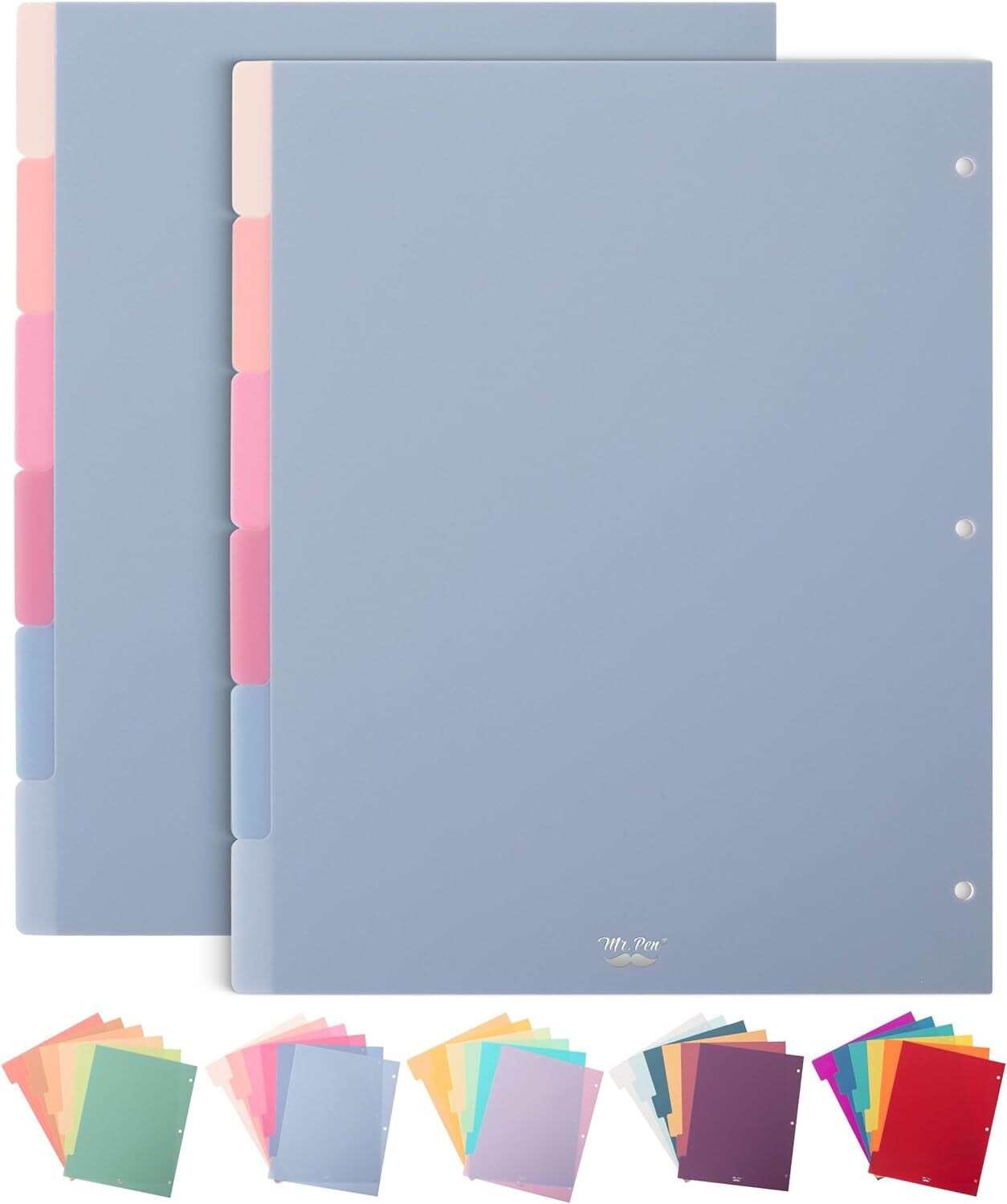 - Binder Dividers, 6 Tab Dividers, Pack of 2 Sets (12 Dividers Total ...