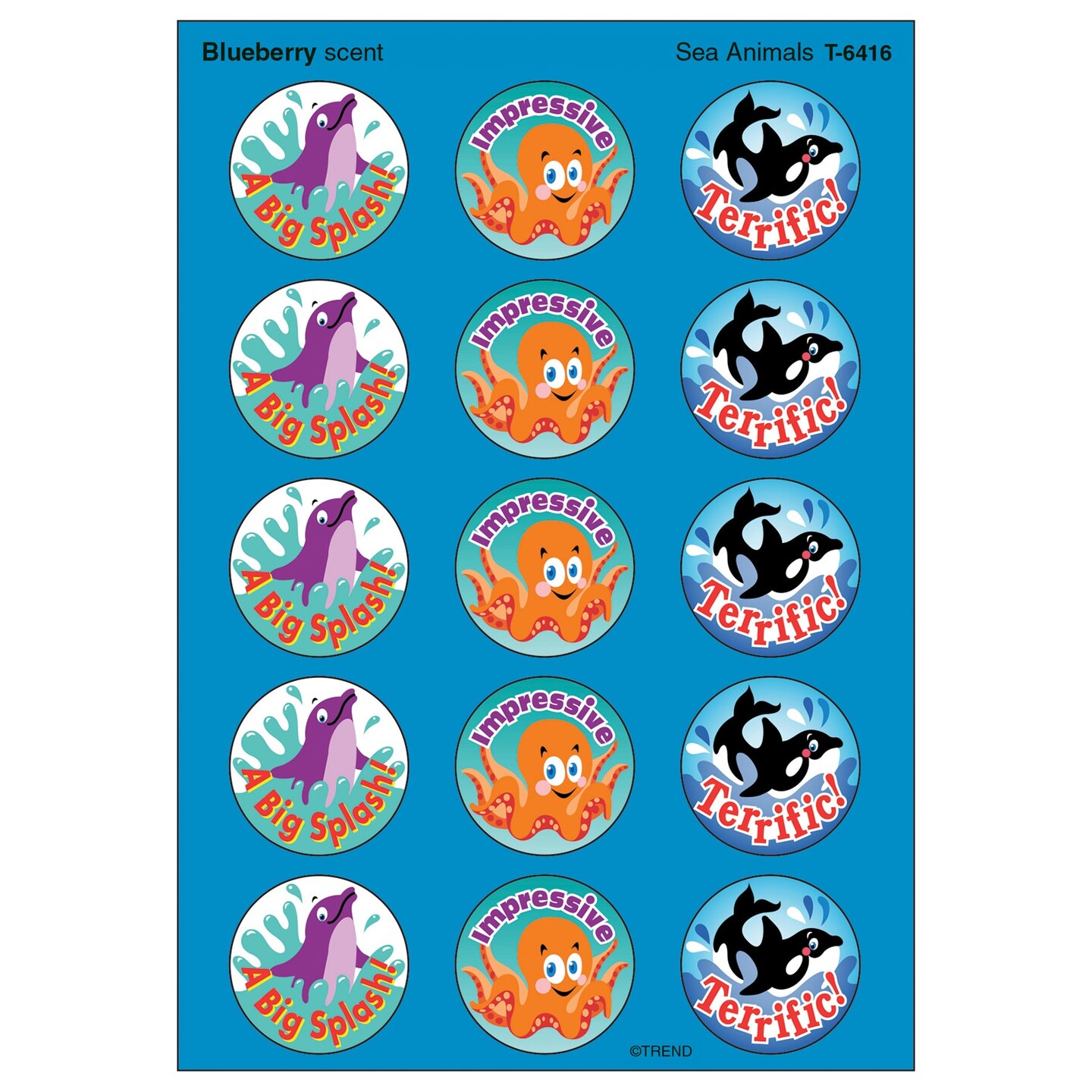 Sea Animals/Blueberry Stinky Stickers®, 60 Ct | Michaels