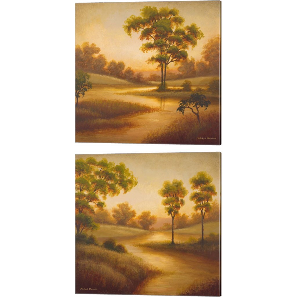 Summers End by Michael Marcon 14" x 14" Canvas Wall Art (Set of 2 ...