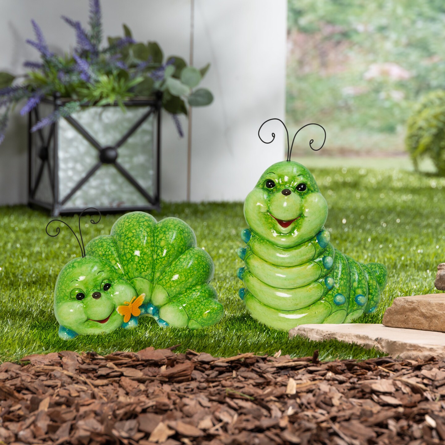 7.8 in Terracotta Spring Caterpillars, set of 2 | Michaels
