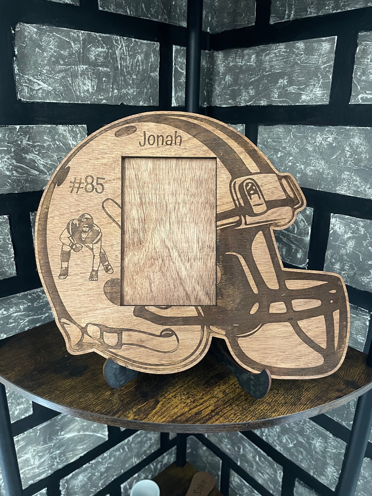 Personalized Football Wood Picture Frame 4x6 Picture Frame | MakerPlace ...