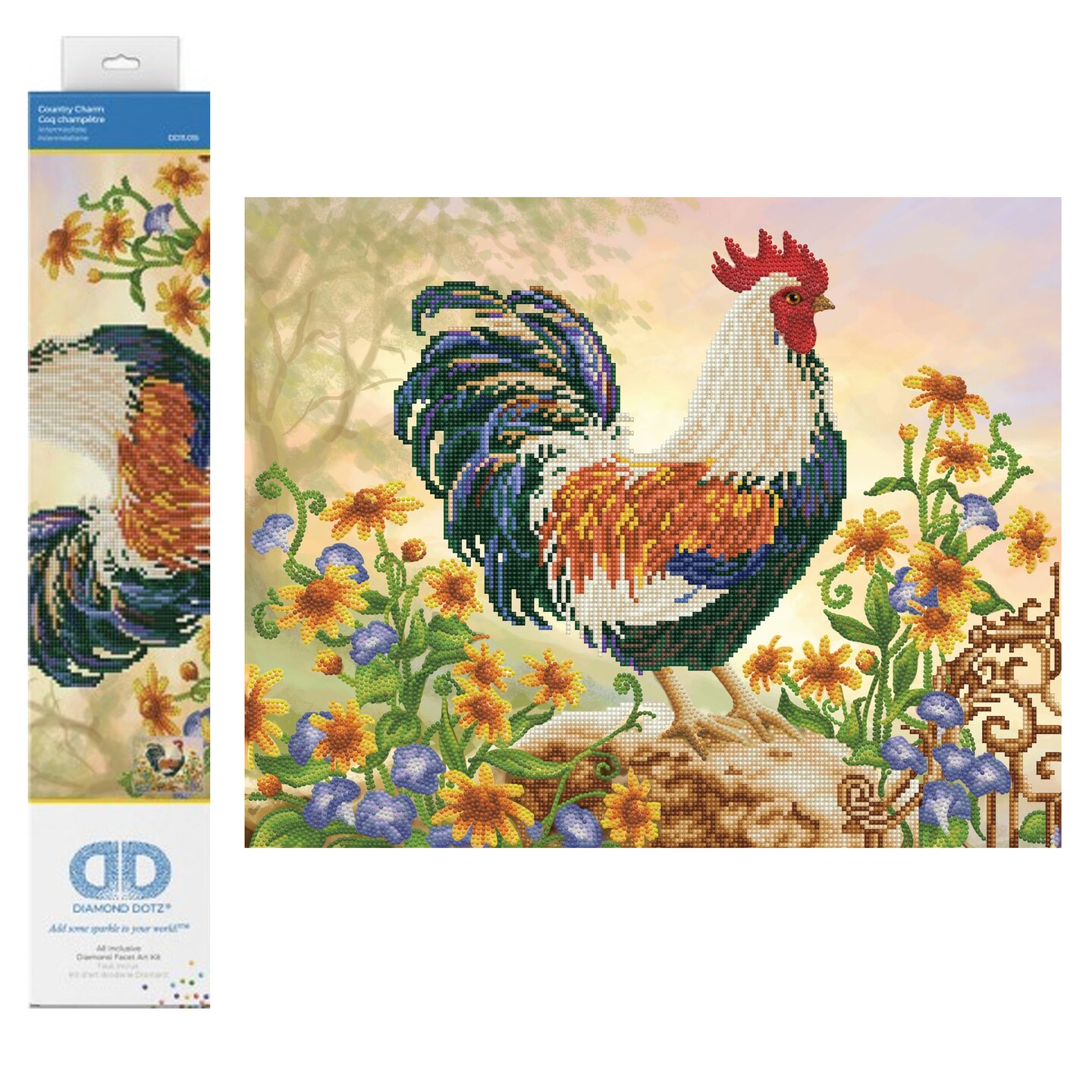 Diamond Dotz Country Charm Rooster Diamond Painting Kits for Adults ...