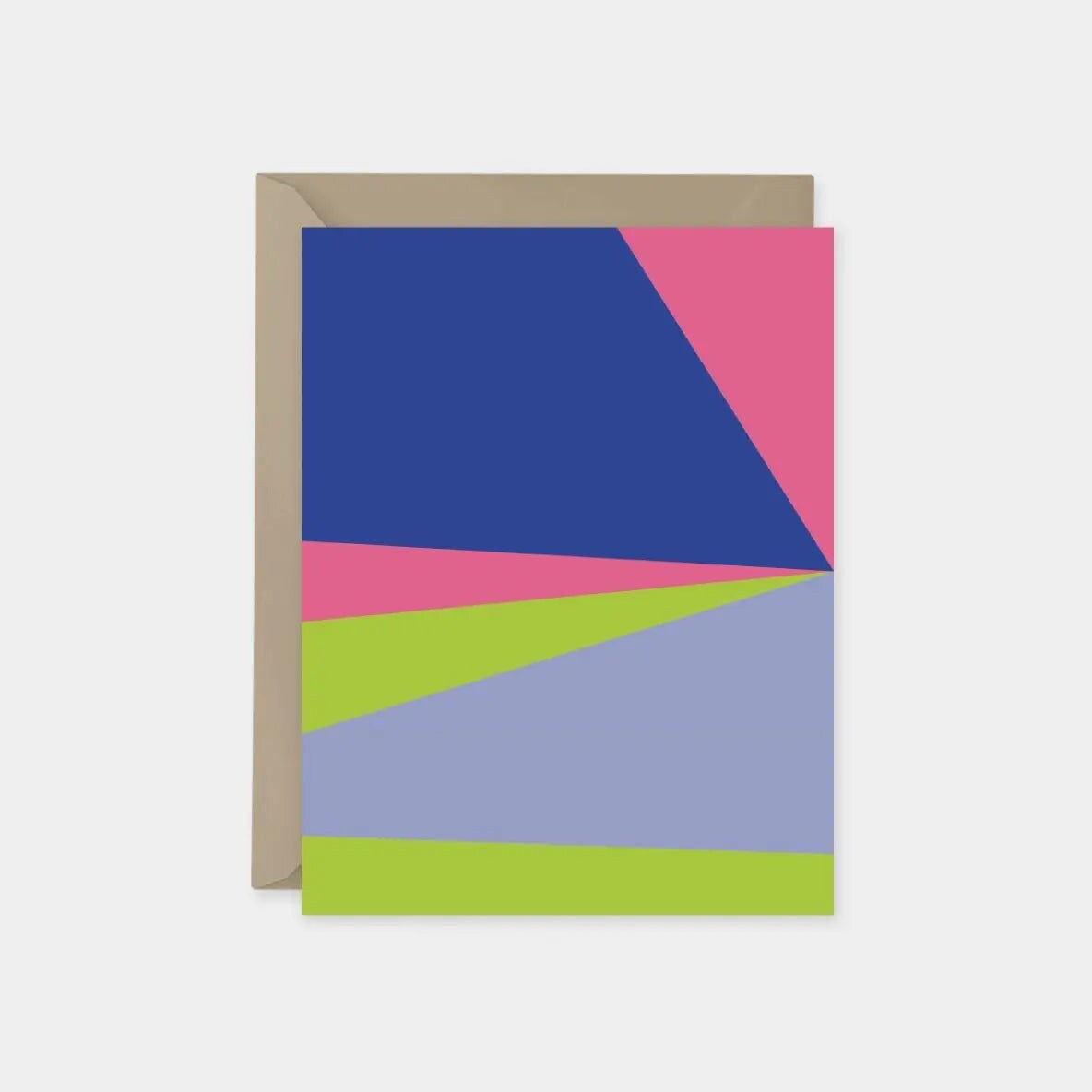 Periwinkle & Lime Color Block Card | Michaels
