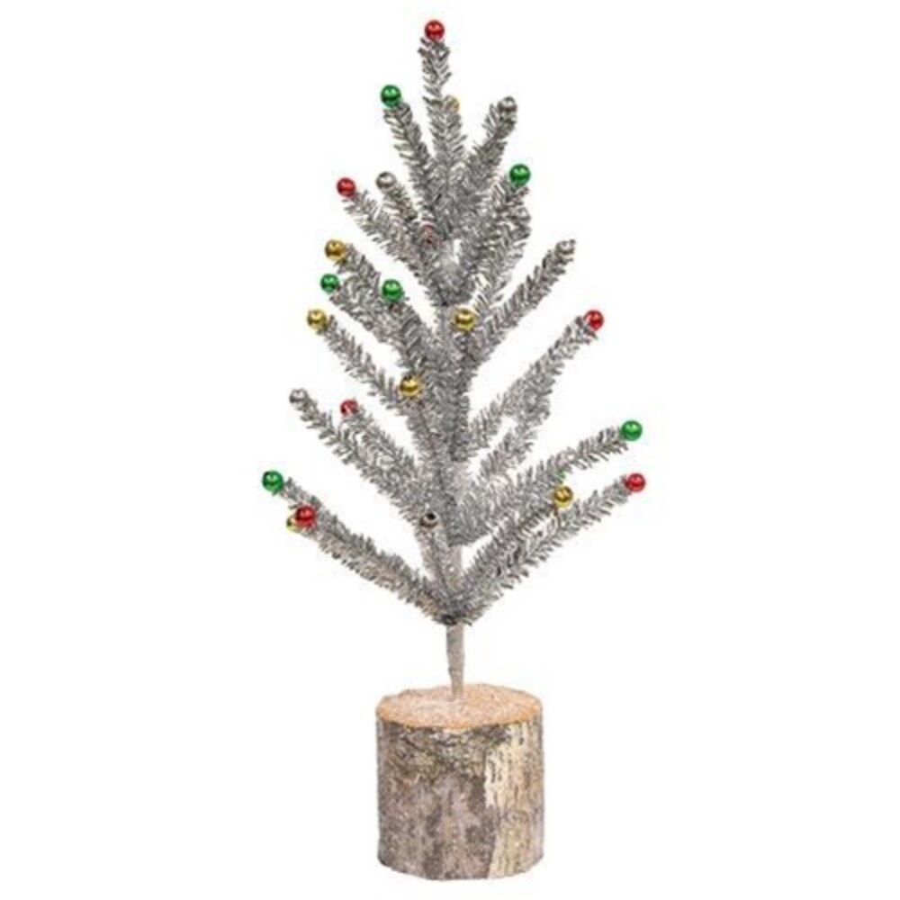Snazzy Silver Tinsel Tree 16" | Michaels