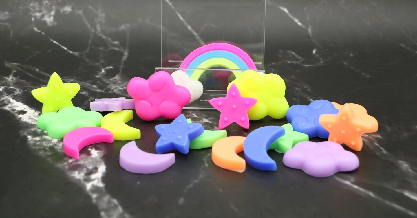 5pcs Neon Mini Soap 4 piece Set for Baby Shower, Sprinkle Soap Favors ...