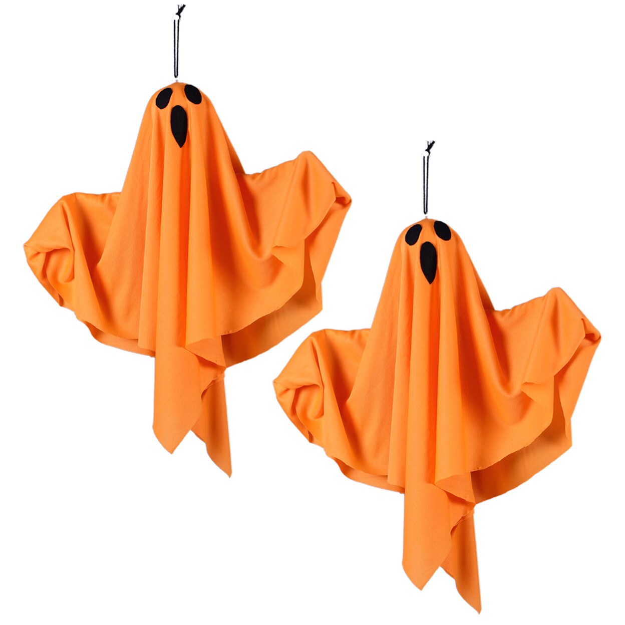 2 Packs Halloween Decorations Outdoor Spooky Hanging Ghost Signs With ...