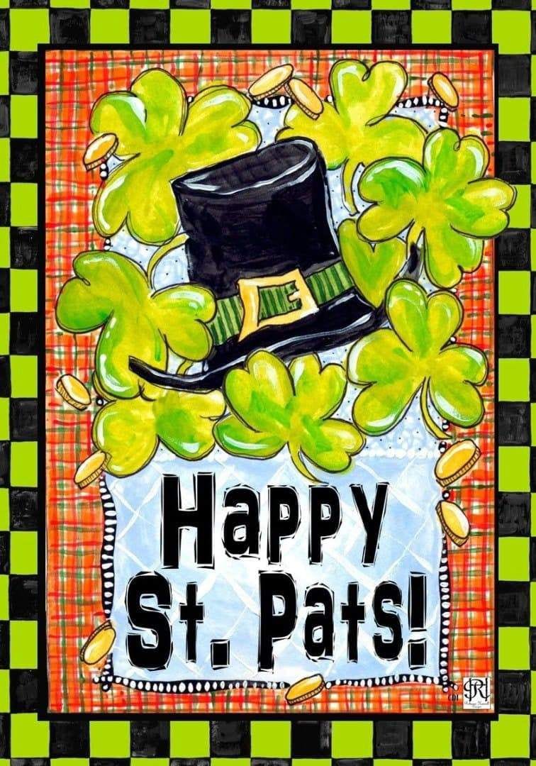 St Patricks Clover Flag 2 Sided House Banner | Michaels