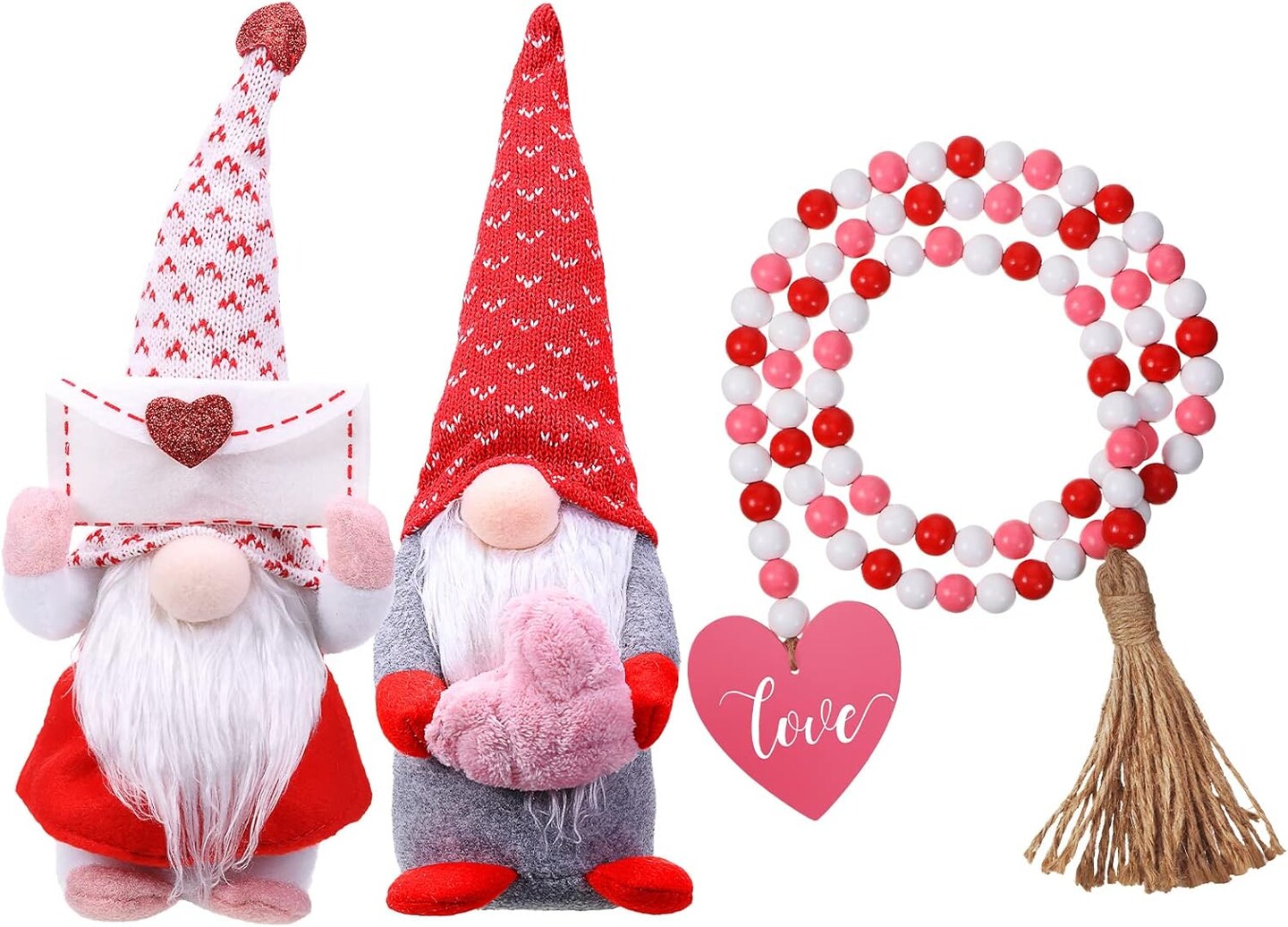 Valentine's Day Gnomes Decorations Red Pink White Heart Love Valentine ...