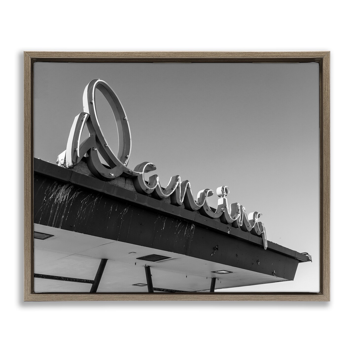 Stupell Industries Vintage Dancing Sign Framed Floater Canvas Wall Art ...