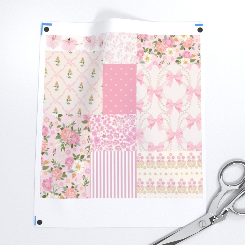 Patch Nursery Floral Check Gingham Stripes Print Rose Custom Printed ...