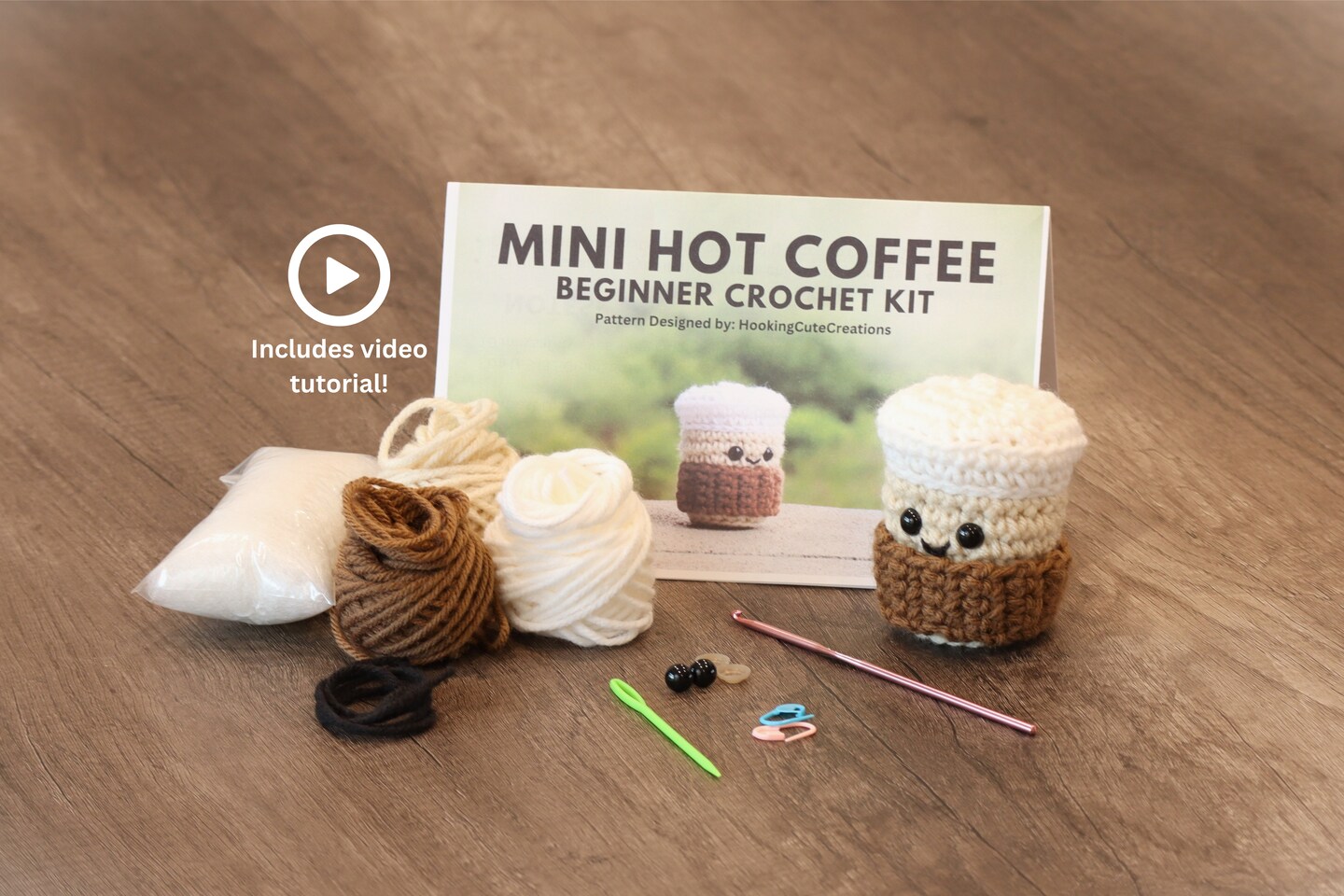 Crochet Kit Hot Coffee-DIY Crochet Kit-Mini Hot Coffee Crochet Kit ...