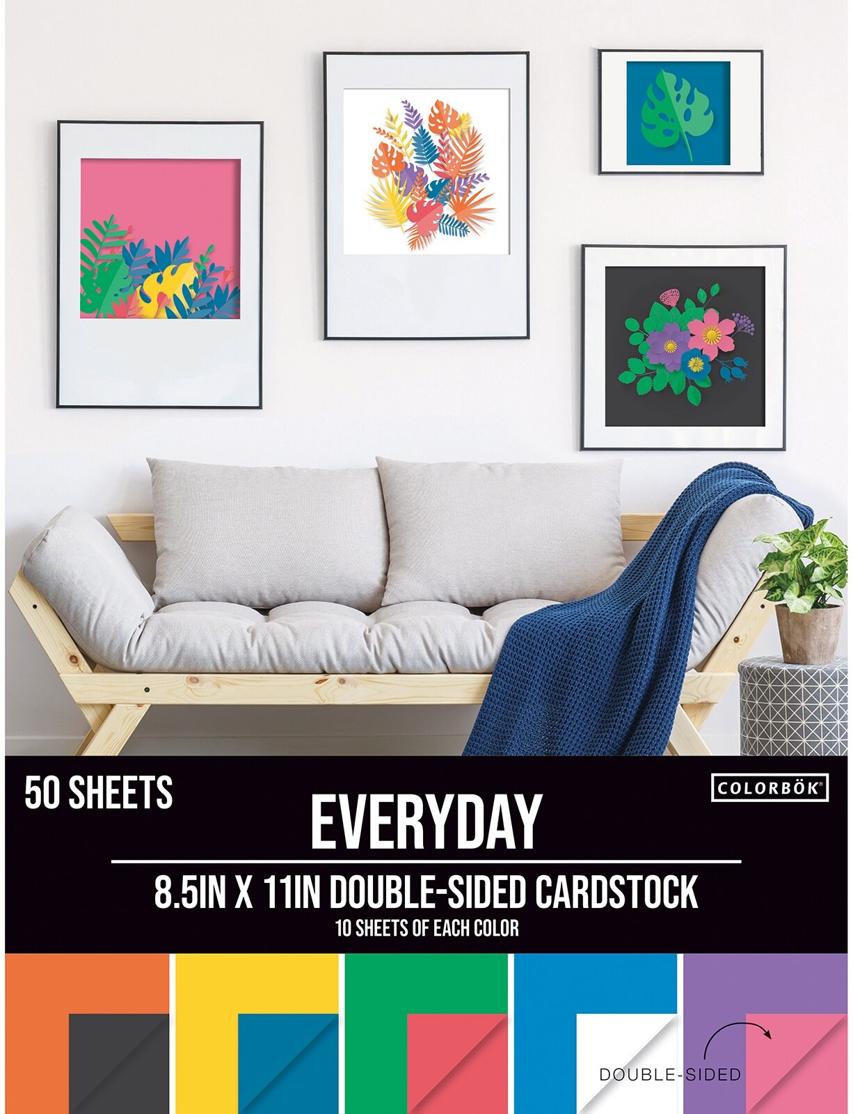 Colorbok Double Sided Cardstock 8.5"X11" 50/Pkg-Everyday | Michaels