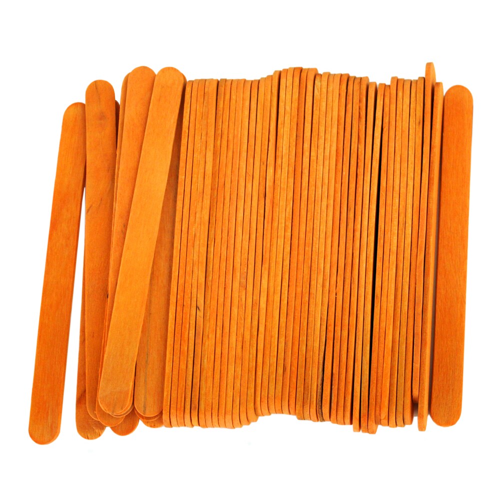 CraftySticks Colored Wood Craft Sticks 4.5 Inch, Red Orange Yellow ...