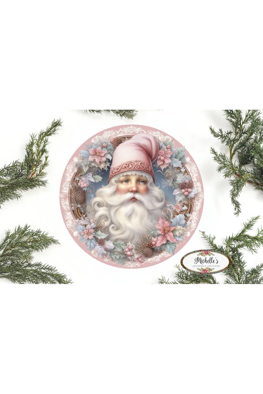 Pink Vintage Santa Claus Sign - Wreath Enhancement | Michaels