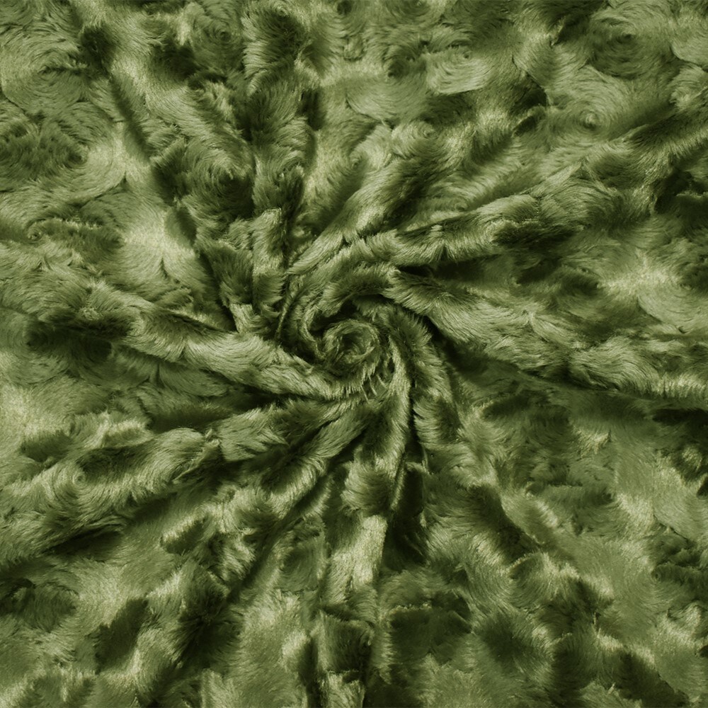 Green Stretch Spandex Faux Fur Swirl Knit Fabric By the Yard | Michaels