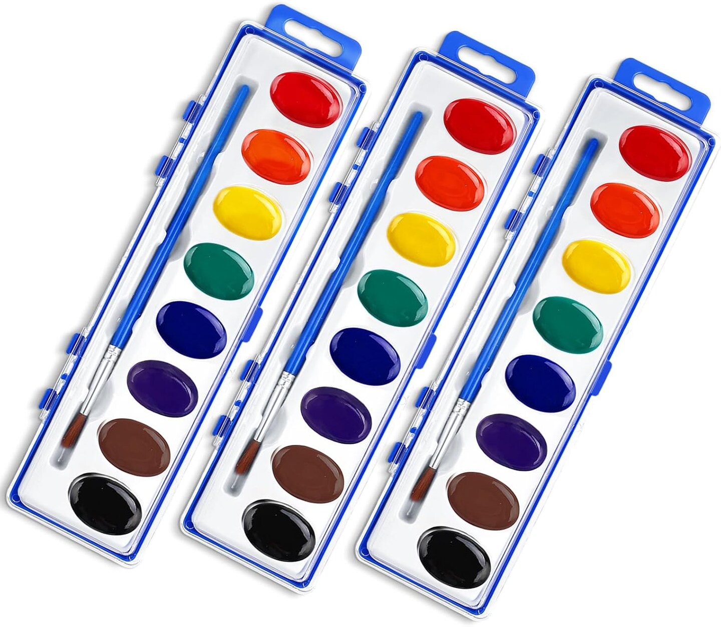 Watercolor Paint Set Bulk,3 Pack,8 Colors Watercolors Paint with ...