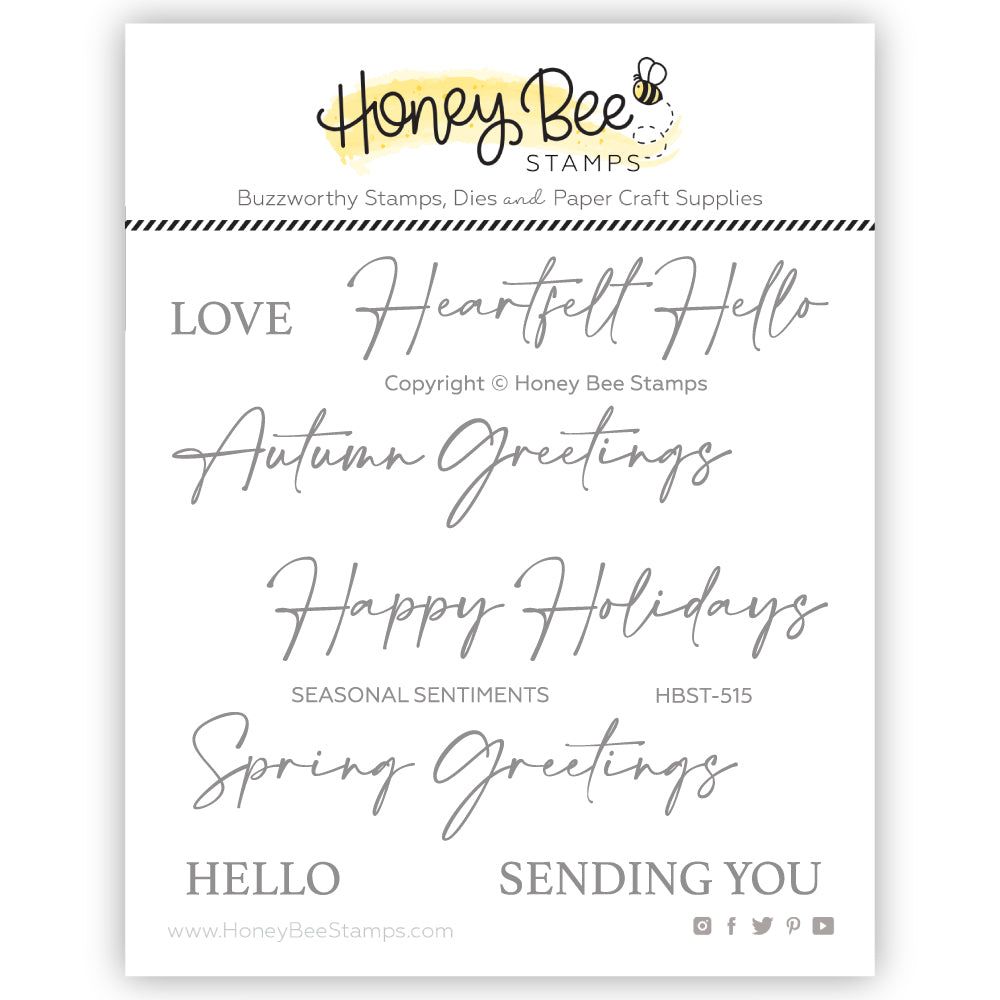 Seasonal Sentiments - 3x3 Stamp Set | Michaels