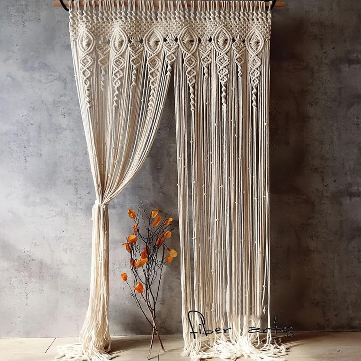 Macrame Curtain Wall Hanging Handmade Boho Curtains for Wedding ...
