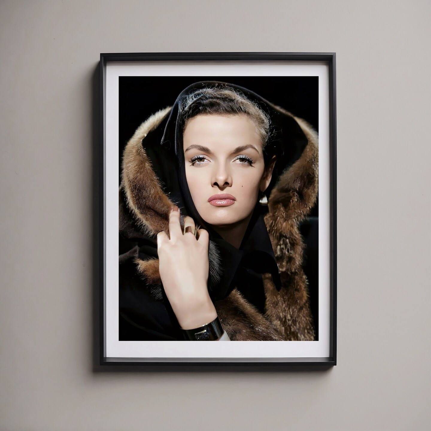 Jane Russell studio portrait c. 1950, color, multiple sizes, classic ...