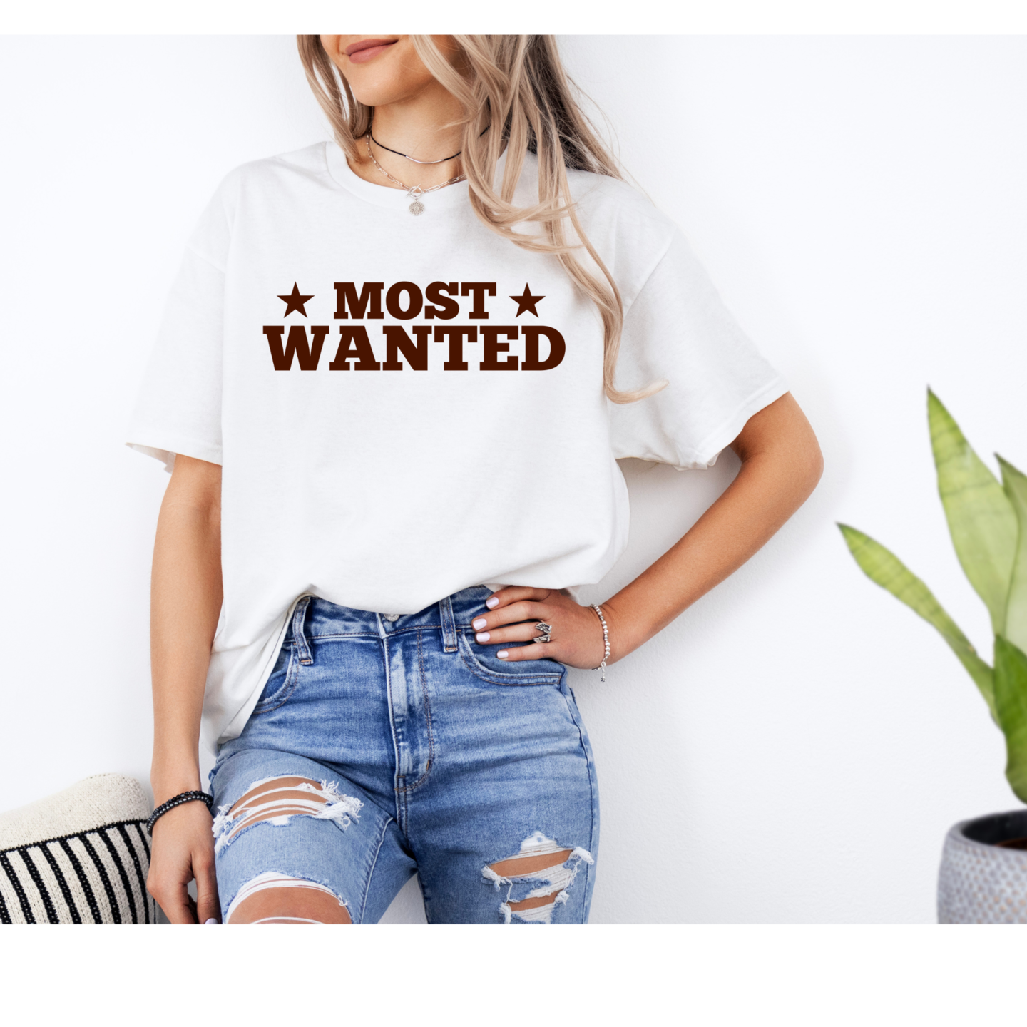 Most Wanted Shirt, DTF printed , Shirt comes in 3 colors sand, white ...