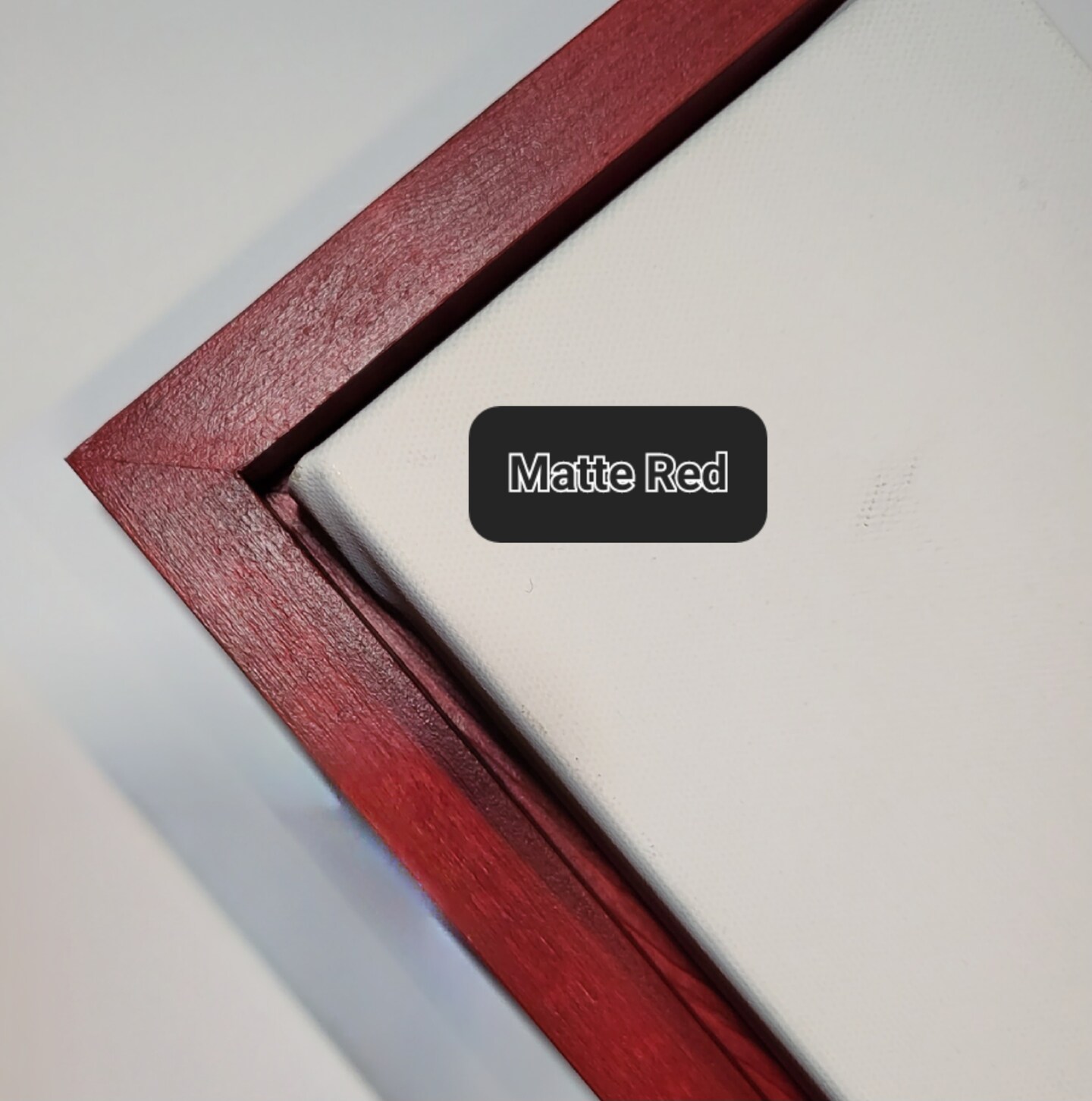 *Matte Red* Thick Border Canvas Floating Frame, Made-to-Order Canvas ...