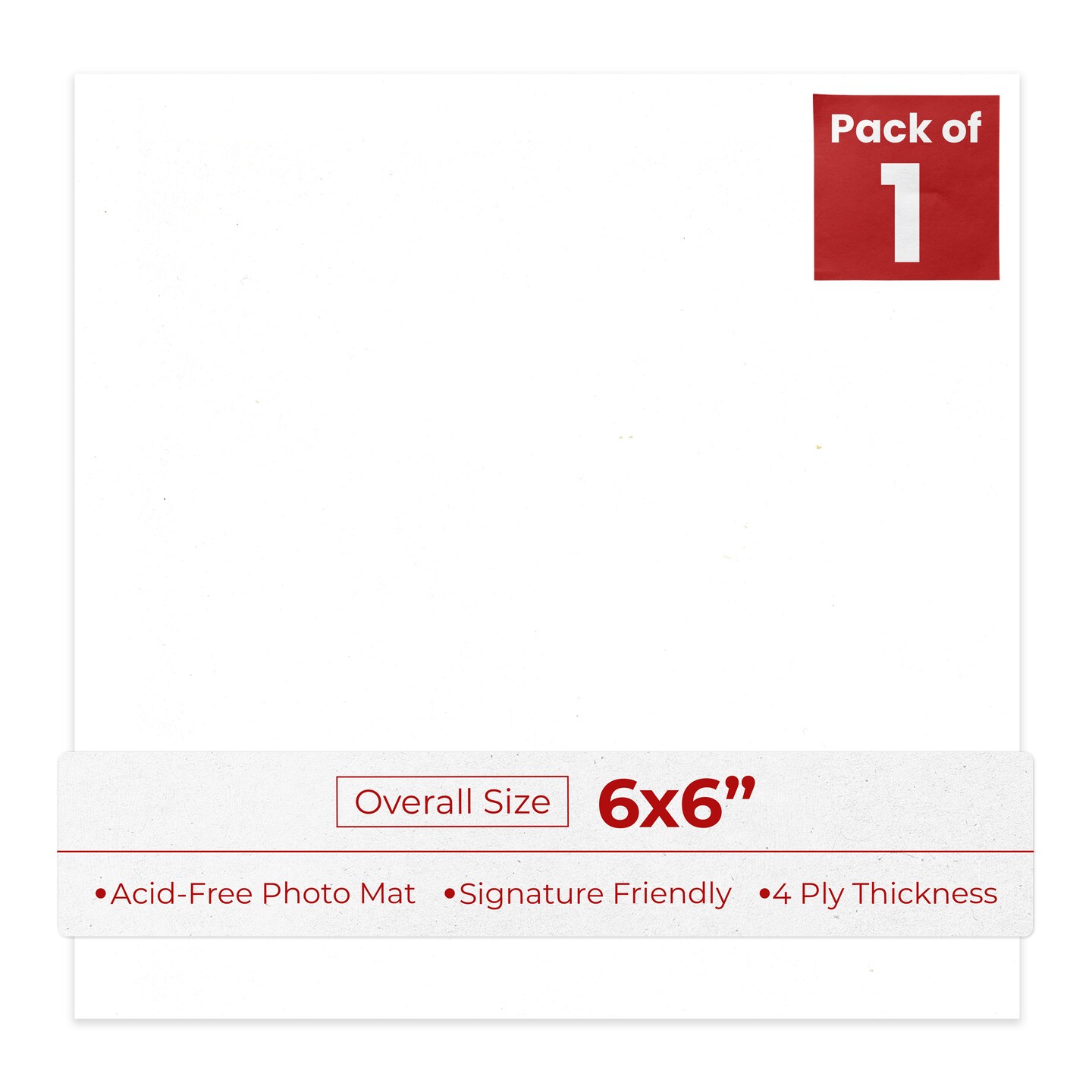 White Suede 6x6 Uncut Mat Board - Blank Sheets, No Opening, Color ...