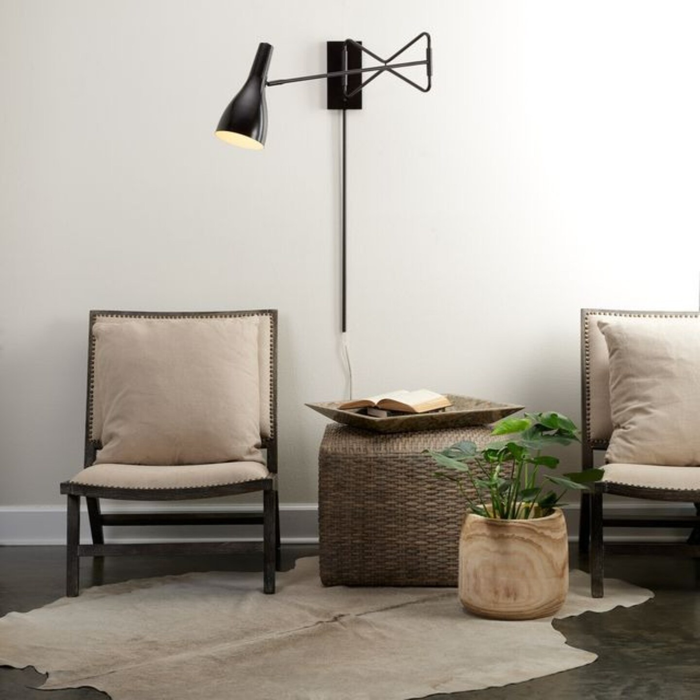 Jamie Young Company 1-Light Swing Arm Wall Sconce - 51.75", Color ...