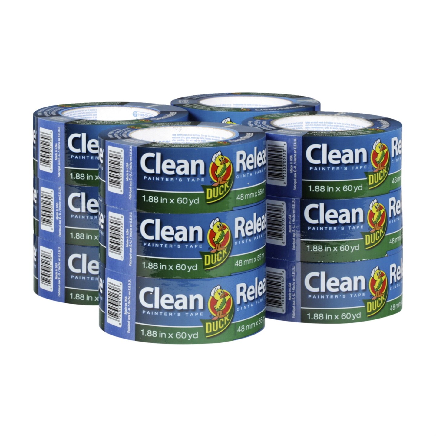 Duck Brand Clean Release Painters Tape, 1-7/8 Inches x 60 Yards, Blue ...
