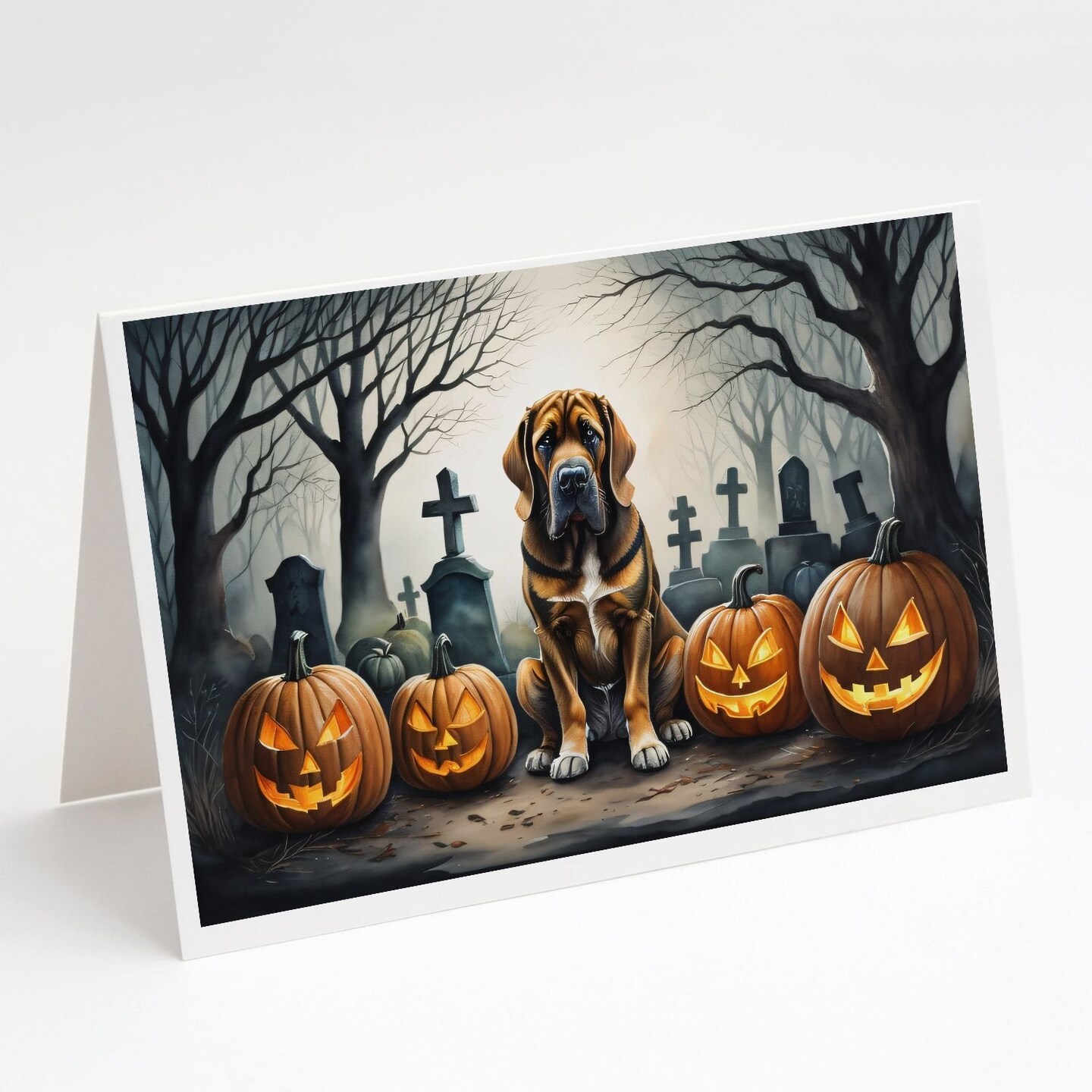 Edge Collections - 5" x 7" - Multicolor - Bloodhound Spooky Halloween ...