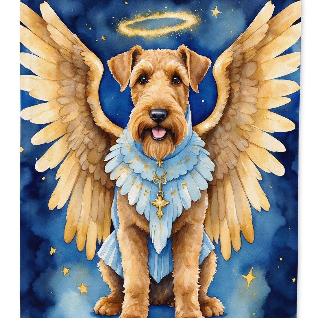 Edge Collections - 28" X 40" - Multicolor - Airedale Terrier My Angel ...