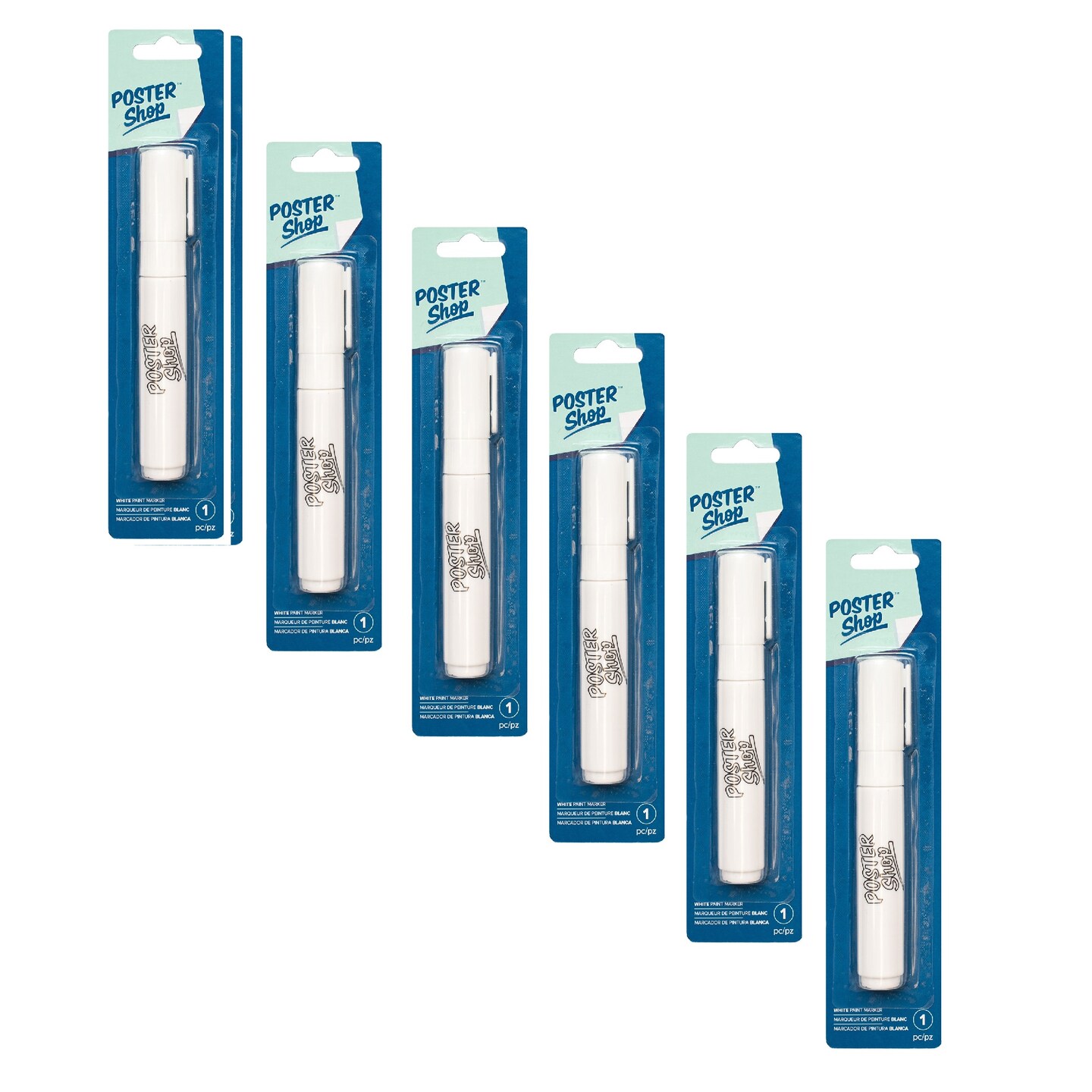 Multipack of 6 - American Crafts Poster Shop Opaque Marker 8mm Chisel ...