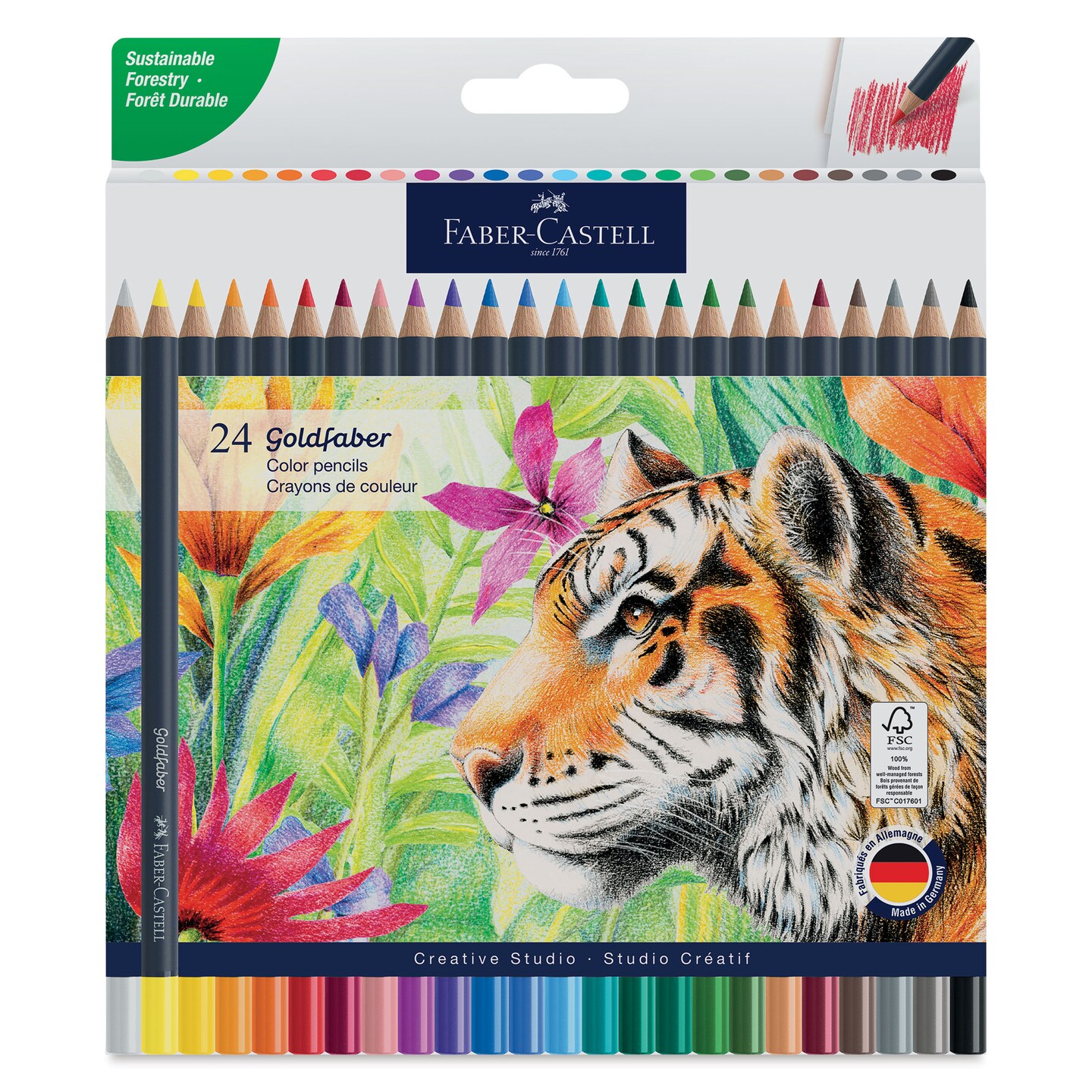 Faber-Castell Goldfaber Color Pencils - Set of 24, Assorted Colors ...
