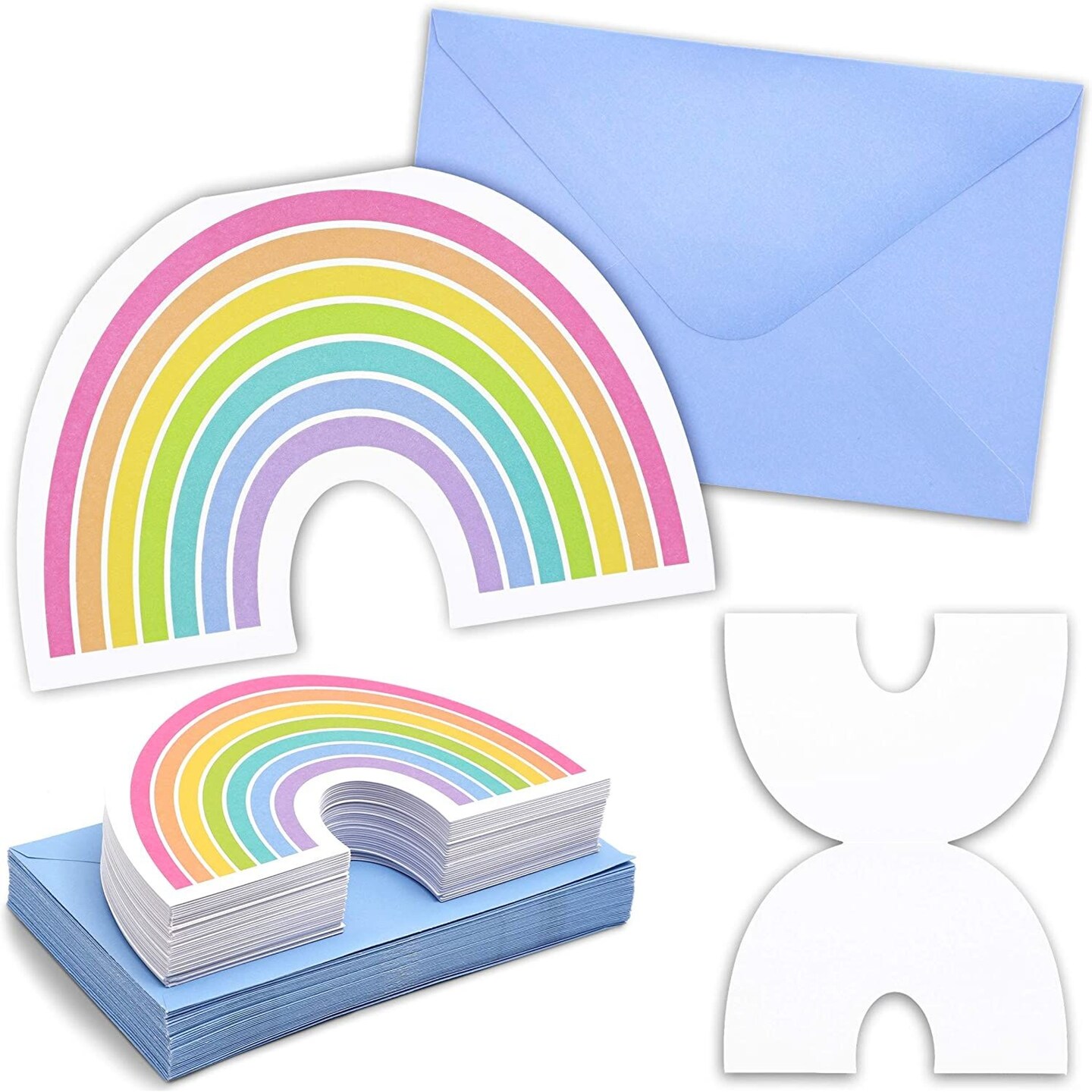 Die-Cut Rainbow Invitation Cards with Envelopes (36 Pack) | Michaels
