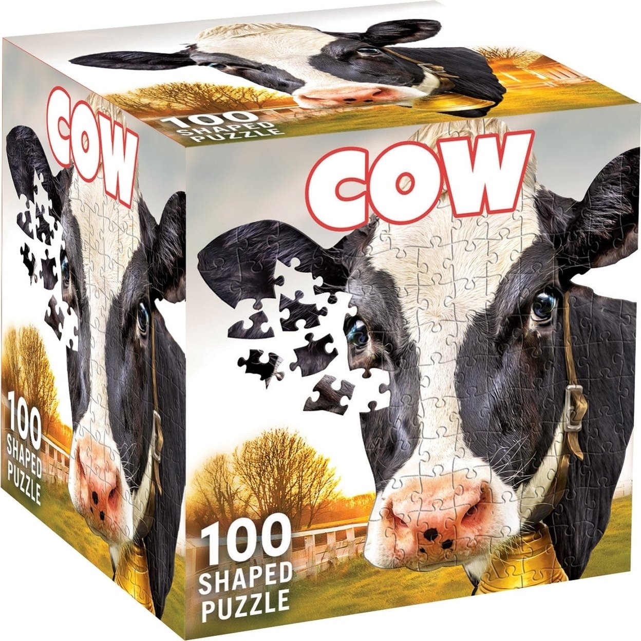 Dairy Cow 100 Piece Shaped Jigsaw Puzzle Eco-Friendly Recycled Board ...