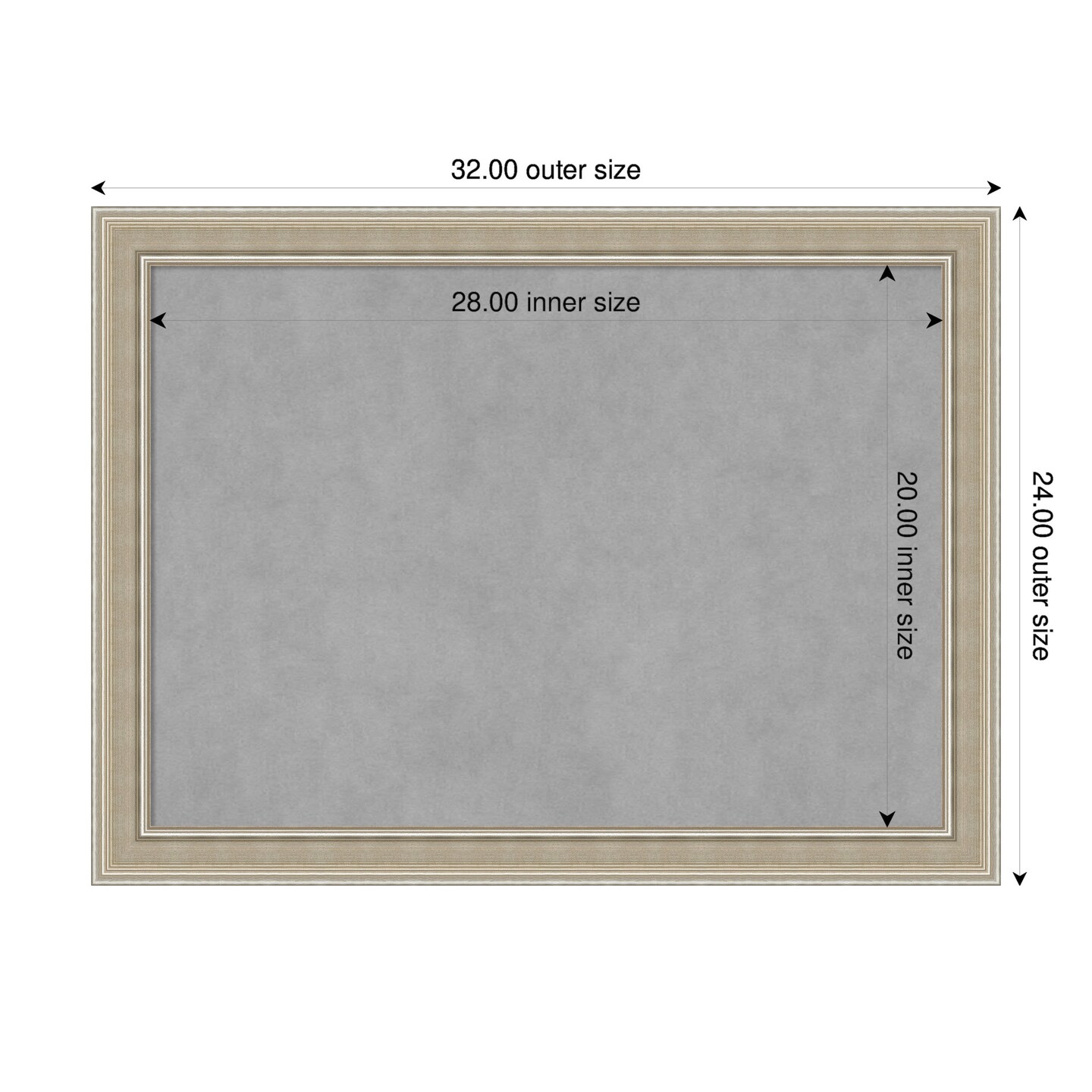 Mezzo Silver Wood Framed Magnetic Board | Michaels