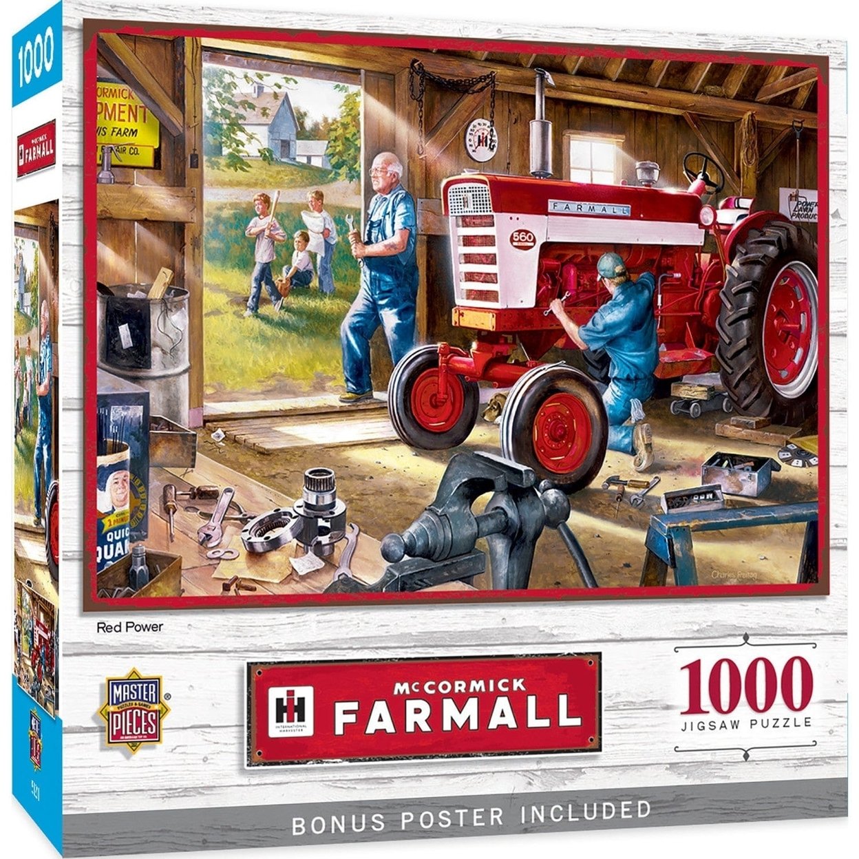 Farmall 1000 Piece Jigsaw Puzzle 19.25X26.75 Vintage Tractor Red Power ...