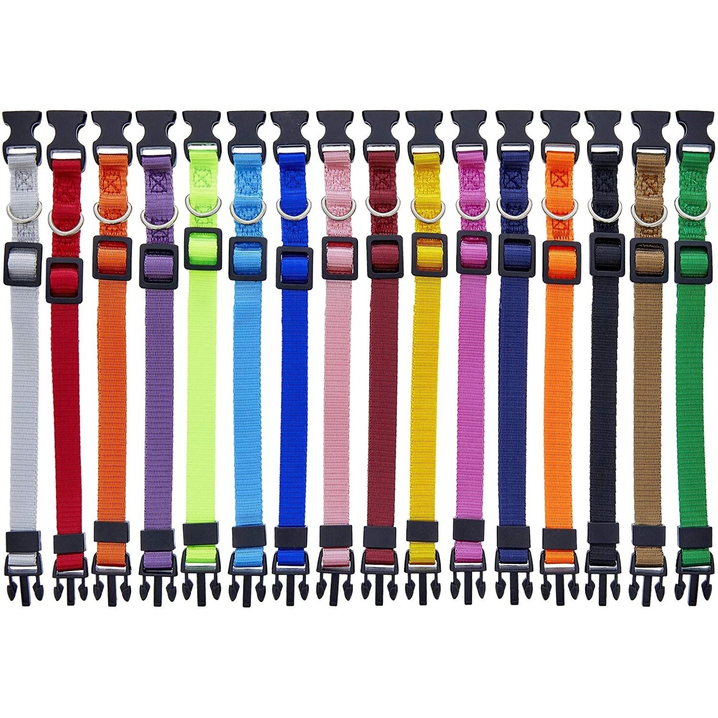 16 Pack Puppy Collars for Litter - Adjustable Breakaway Dog Snap ID ...