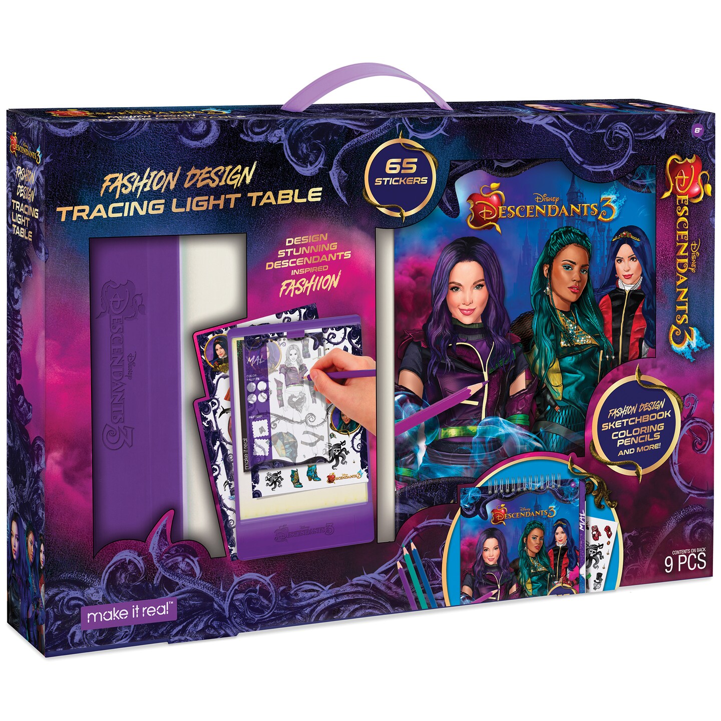 Disney Descendants 3: Fashion Design Tracing Light Table - 9 Piece Set ...