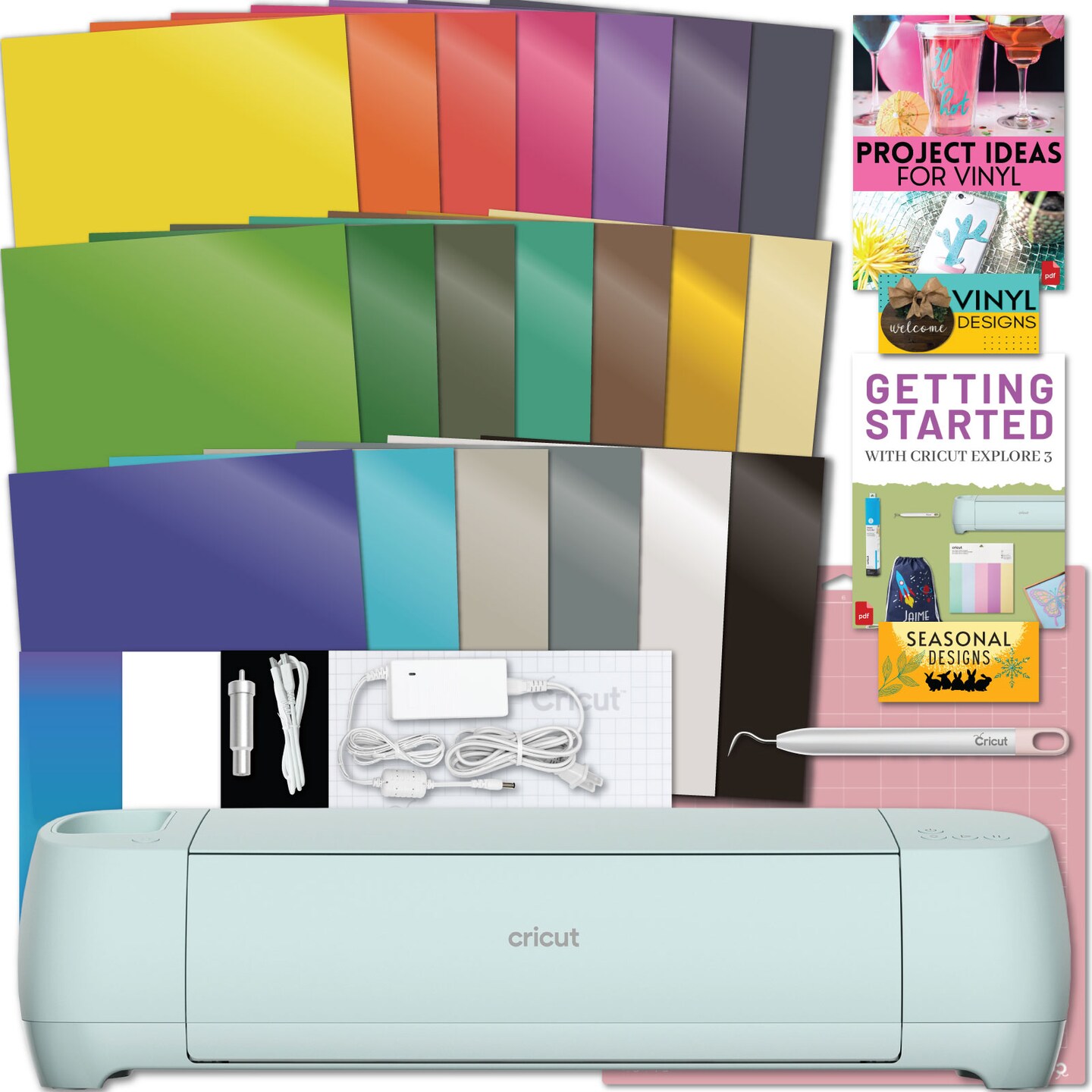 Cricut Explore 4 Cutting Machine Bundle - Includes Vinyl, Iron-On ...