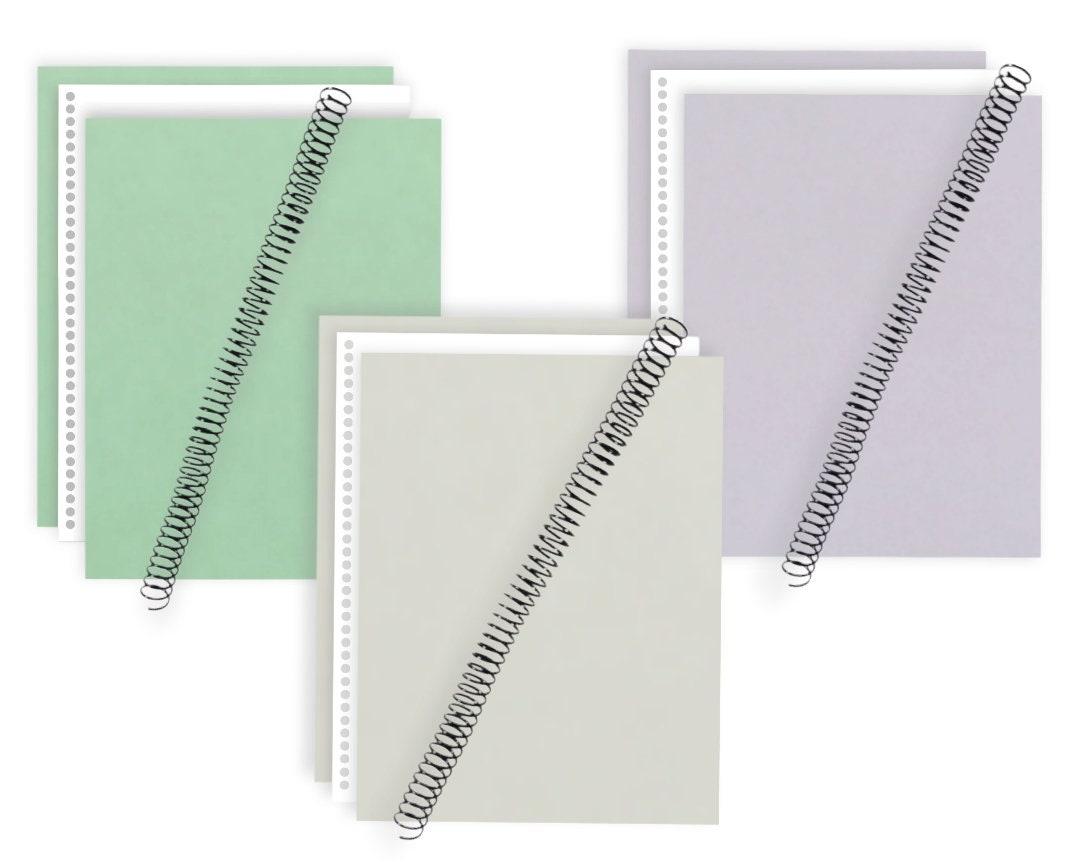 Spiral Binding Kit - 2 Cardstock Covers, Binding Coil and Prepunched ...