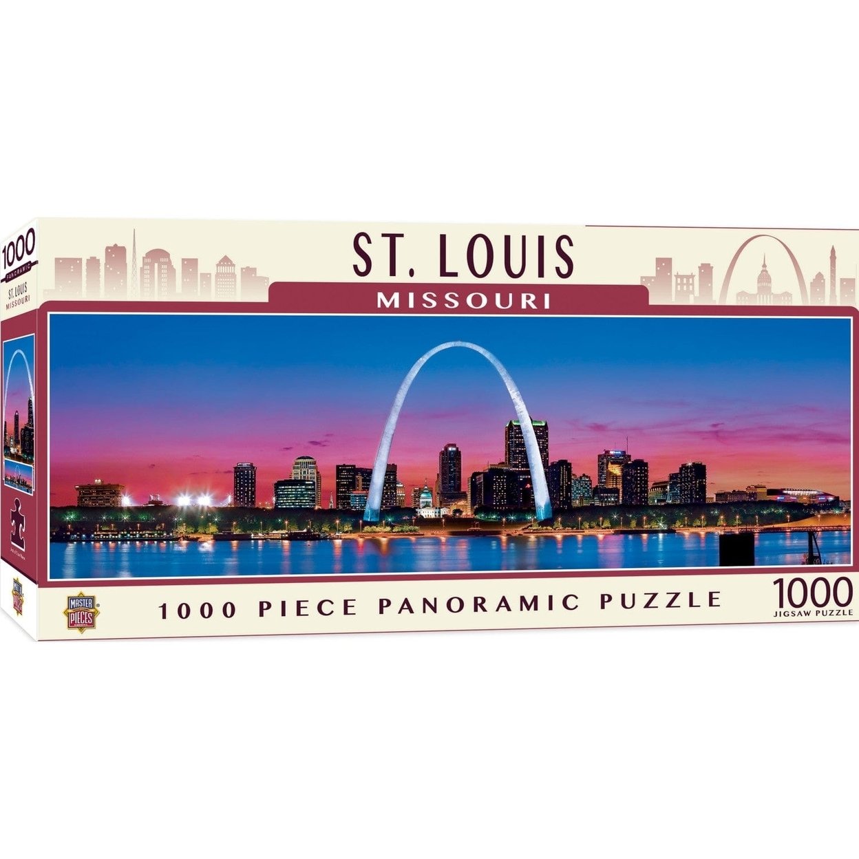 St. Louis 1000 Piece Panoramic Jigsaw Puzzle American Vista Gateway ...